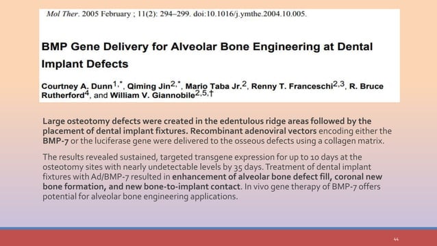 Bone morphogenetic proteins in periodontal regeneration | PPTX