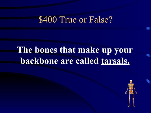 Bone Muscle Skin Jeopardy | PPT