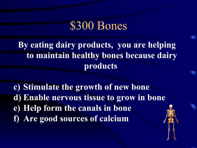 Bone Muscle Skin Jeopardy | PPT