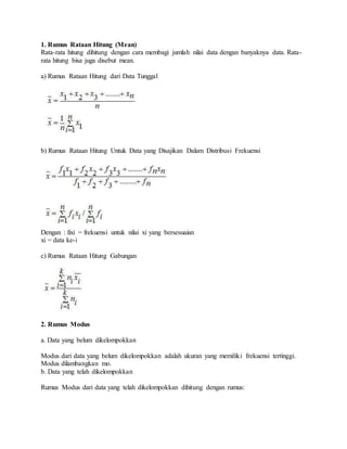 RUMUS STATISTIKA (HAFIZHAN) | DOCX