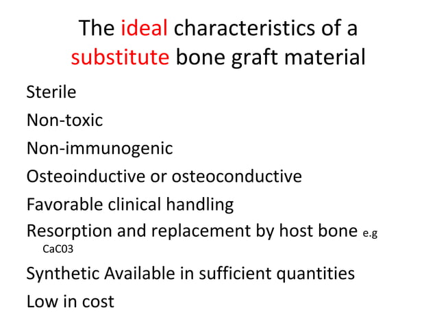 Bone regeneration and substitutes | PPT | Bone and Joint Conditions ...