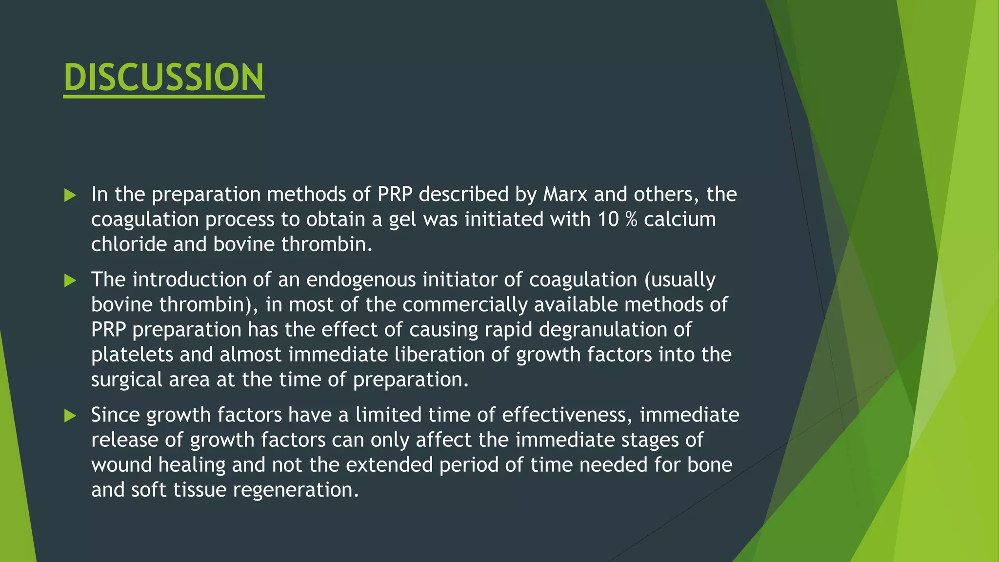 Bone Regeneration In Extraction Sockets With Autologous Platelet Ppt