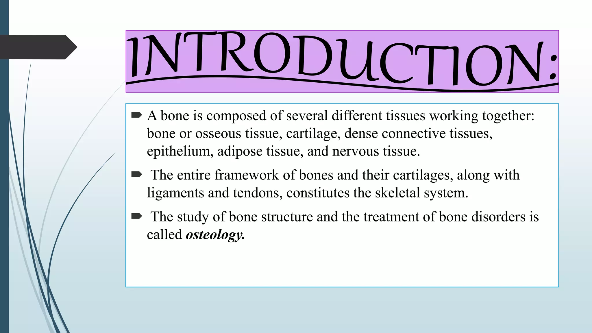 Bones and its structure in detail with two different form of bone ...