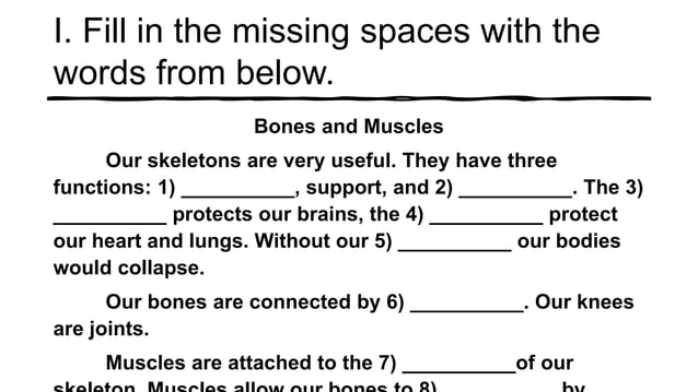 Bones and Muscles grade 4 weekly test.pptx