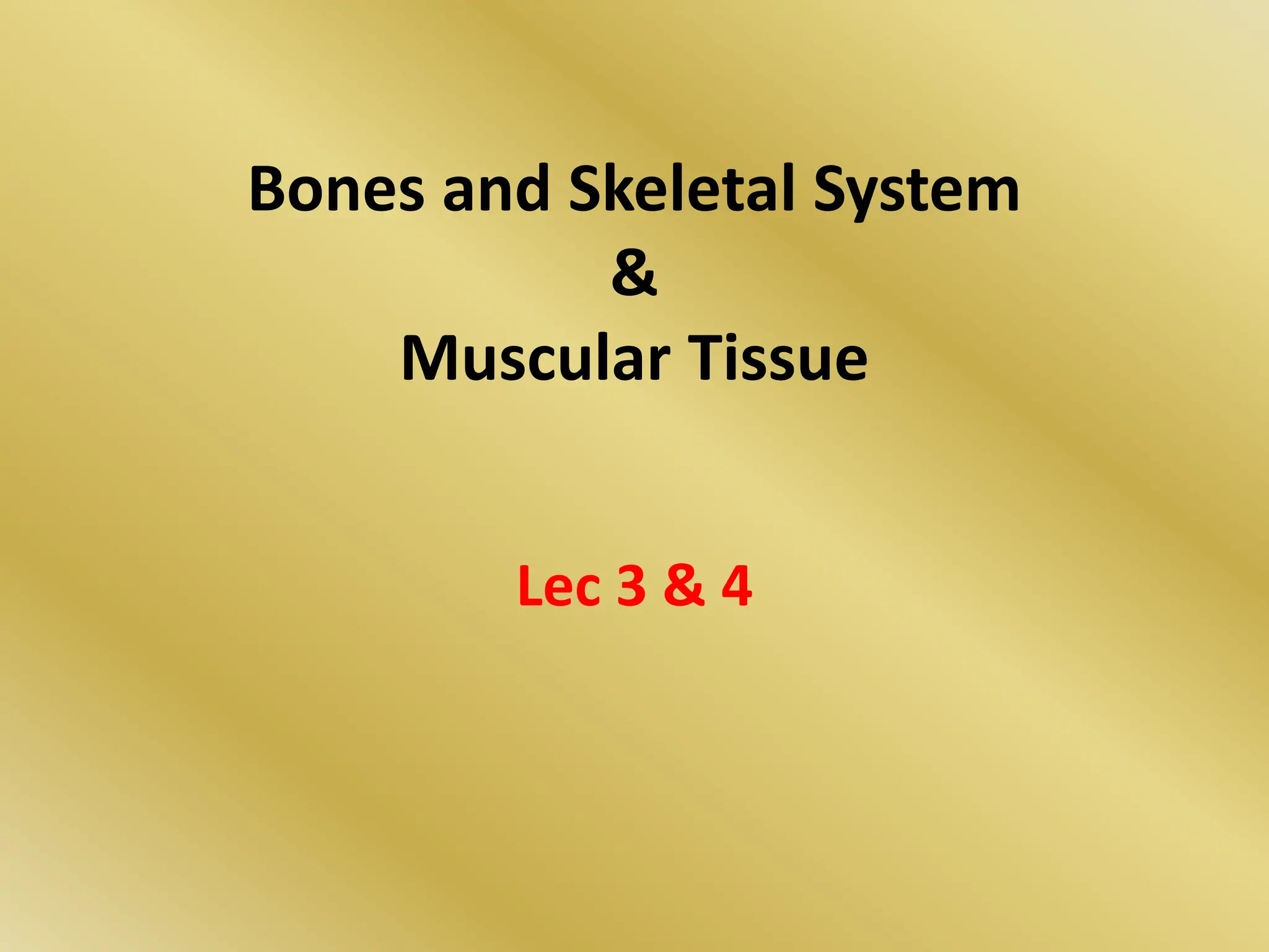 Bones and Skeletal System, Lec3 & 4.ppt