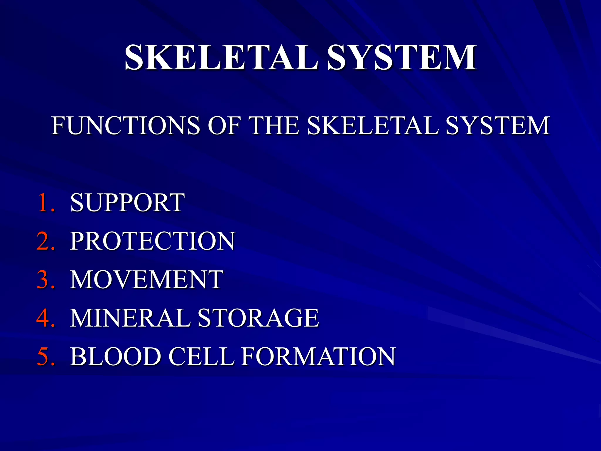 skeletal system and bones | PPT
