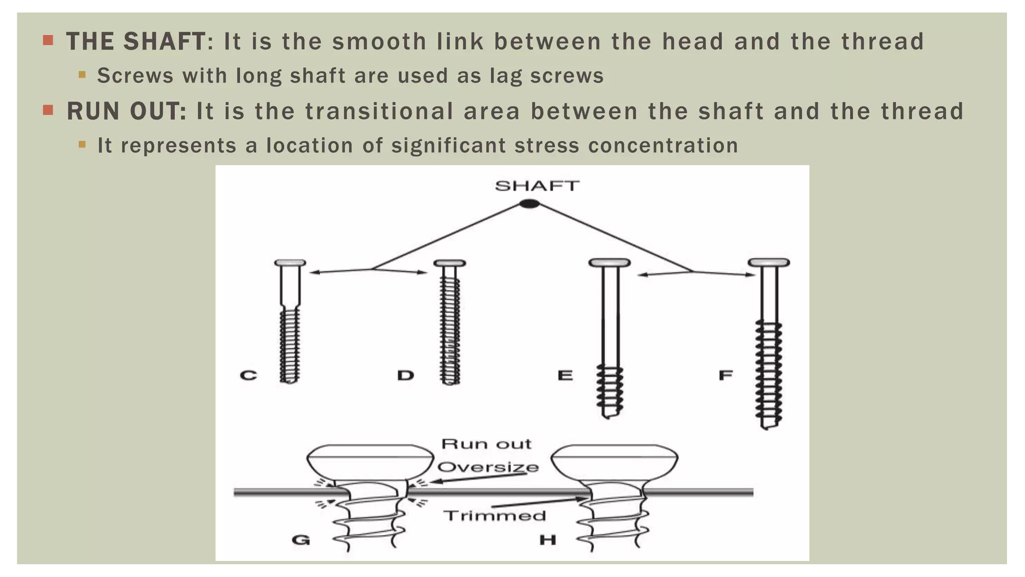 Bone screws - Principles and biomechanics - Dr. Sachin M | PPTX