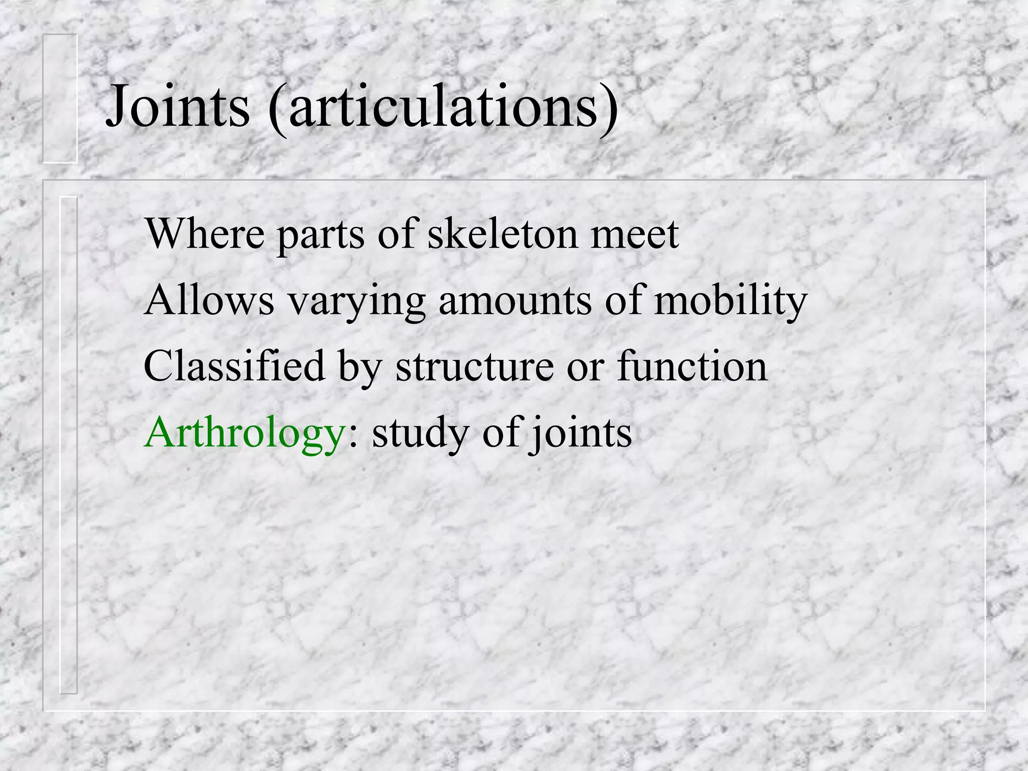 Bones, joints, muscles | PPT