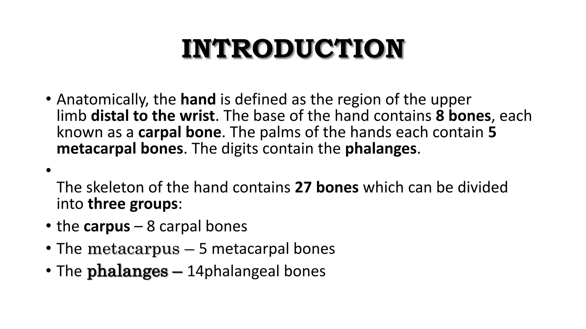 Bones of hand | PPTX