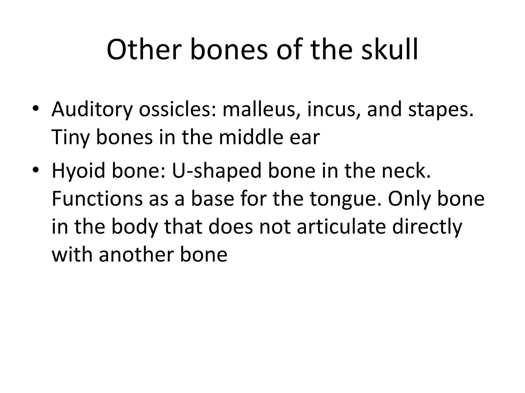 Bones of the skull | PPTX