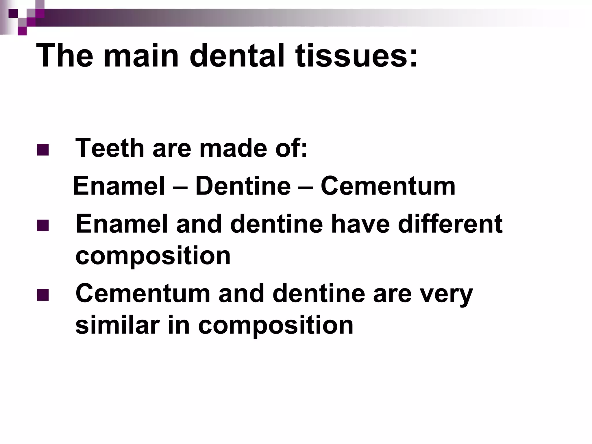 Chemical Composition of Teeth | PPTX