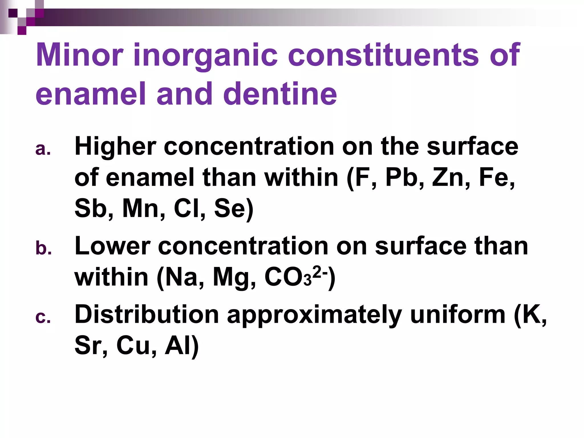 Chemical Composition of Teeth | PPTX