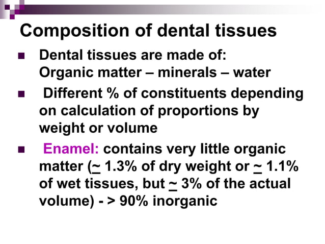 Chemical Composition of Teeth | PPTX