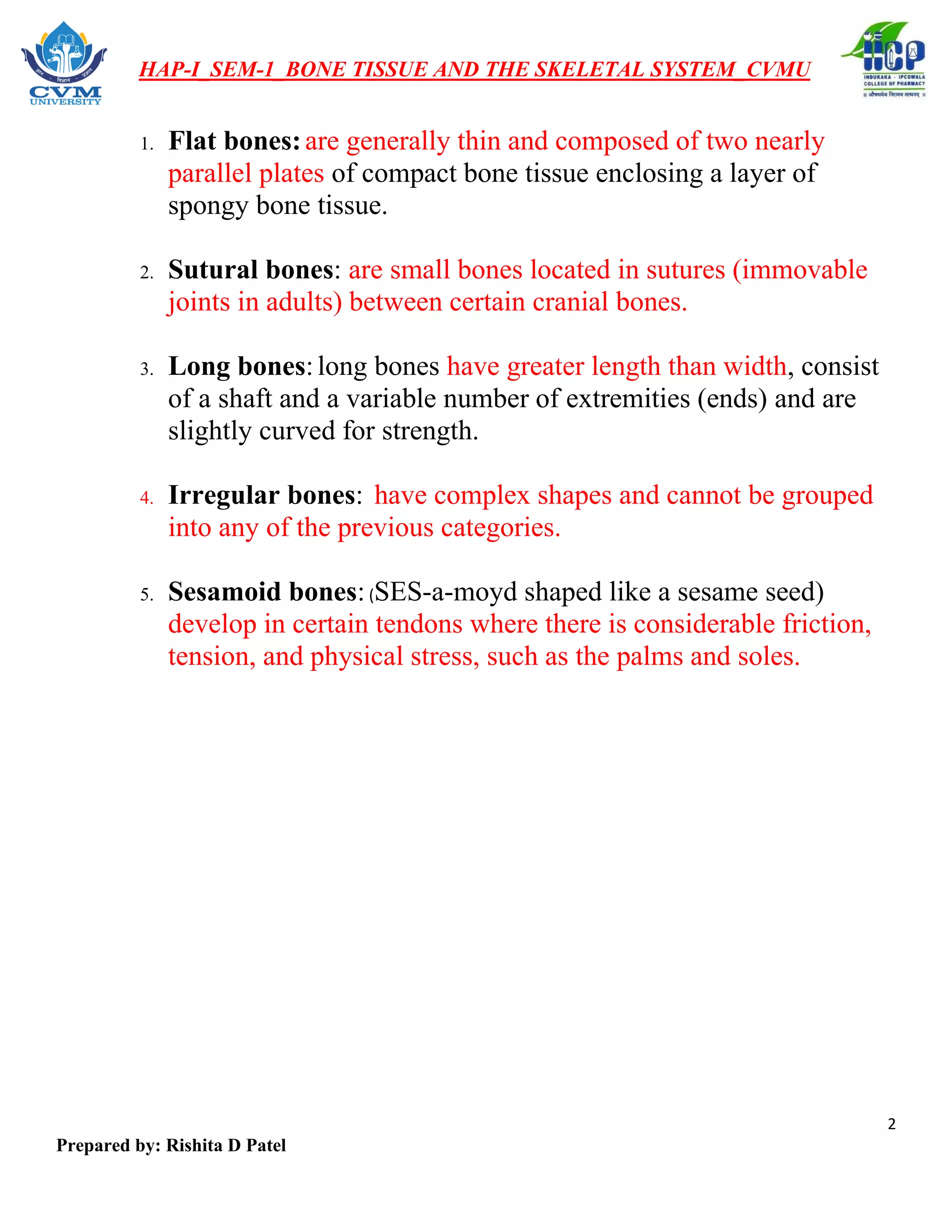 Bone tissue and the skeletal system _RDP | PDF