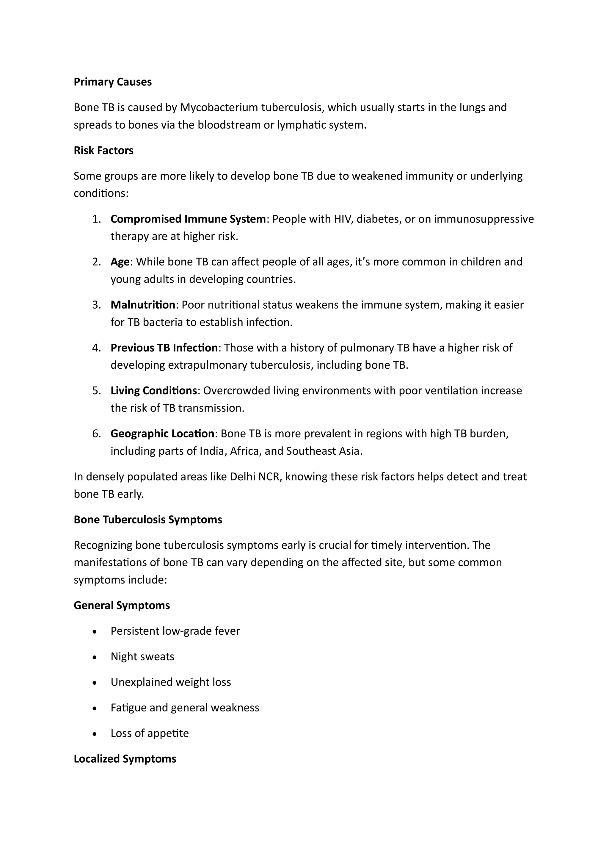 Bone Tuberculosis Explained: Causes, Symptoms, Diagnosis, and Treatment ...