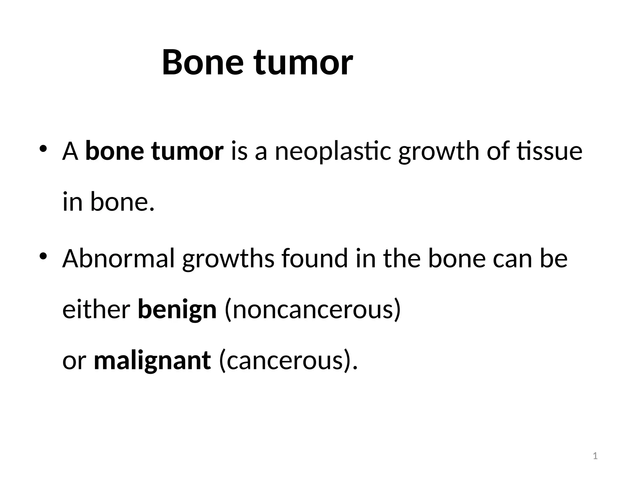 Bone tumor power point presentation. from Department of Radiology | PPTX