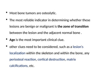 Bone tumor power point presentation. from Department of Radiology | PPTX