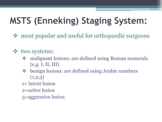 Bone tumor staging systems | PPTX
