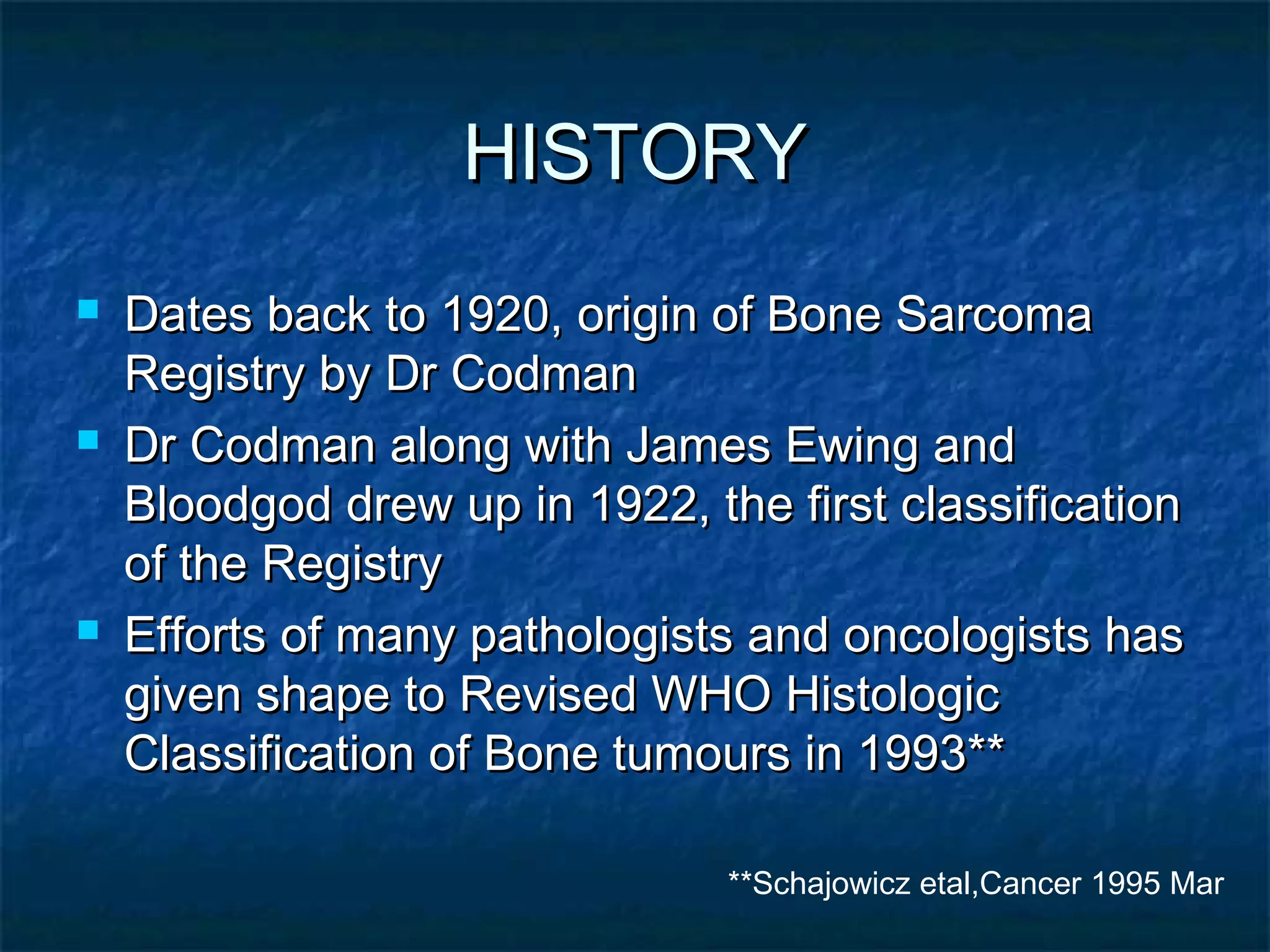 Bone tumours and principles of limb salvage surgery | PPT | Bone and ...