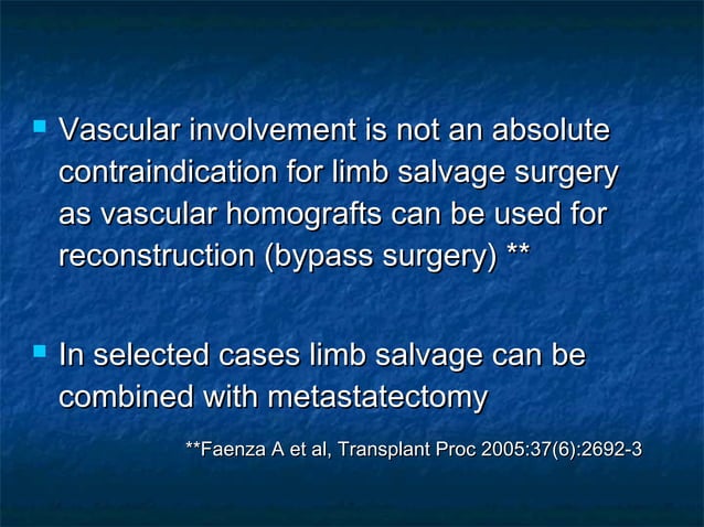 Bone tumours and principles of limb salvage surgery | PPT | Bone and ...