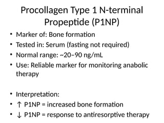 Presentation of Bone turnover markers ppt | PPTX