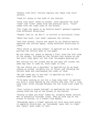 Bonfire Heart Animation Video (Stop Motion) Script | PDF