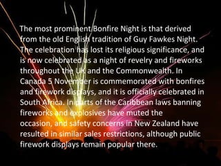 Bonfire night info | PPT