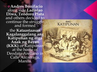 Bonifacio and katipunan | PPTX