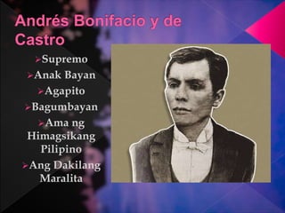 Bonifacio and katipunan | PPT