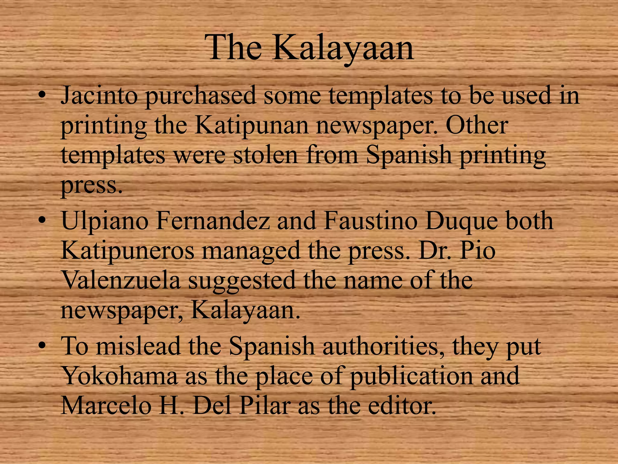 Bonifacio and the katipunan | PPTX