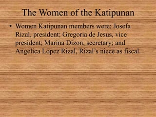 Bonifacio and the katipunan | PPTX