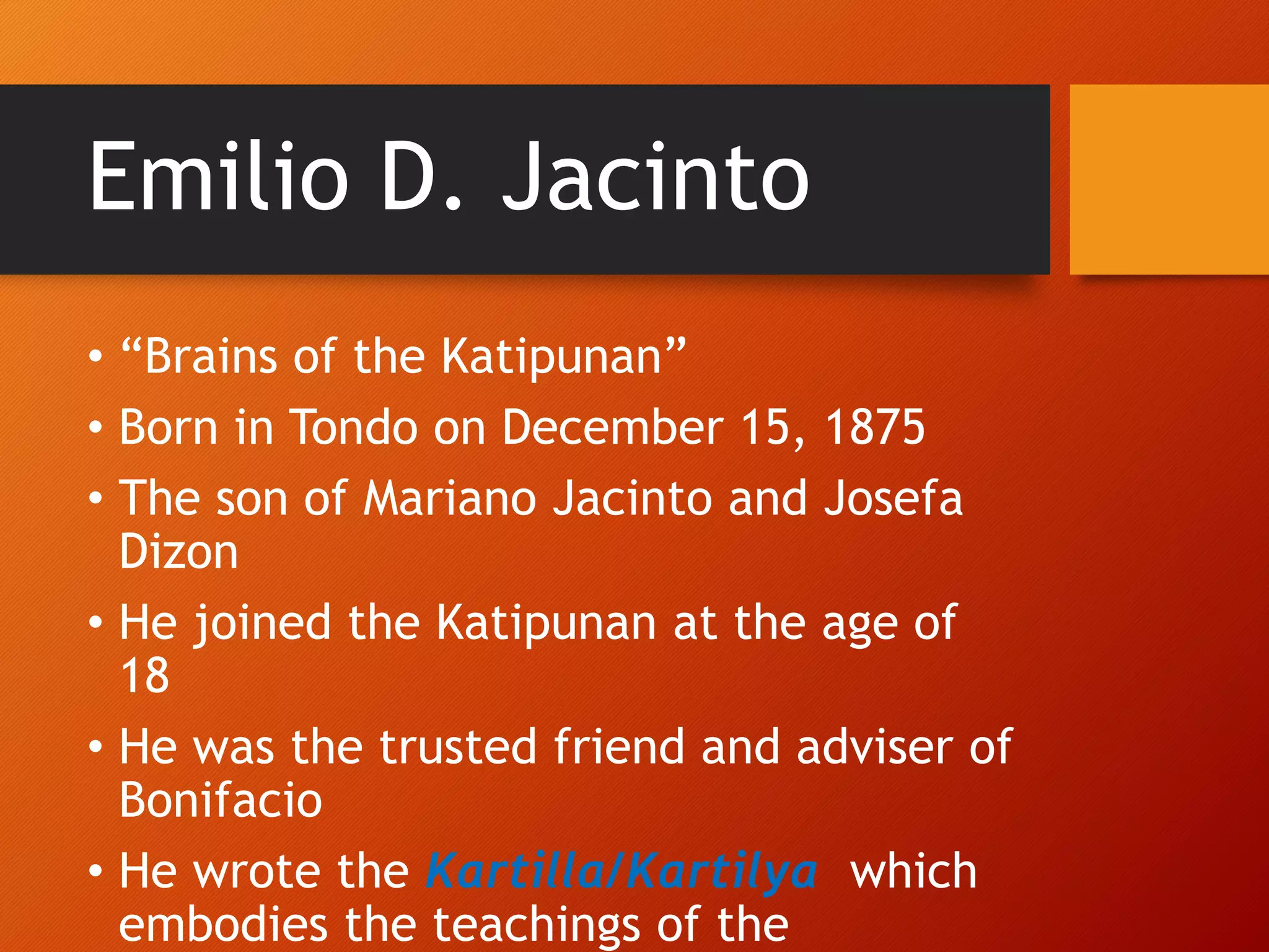 Bonifacio and The Katipunan | PPTX