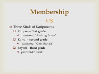 Bonifacio and the katipunan | PPTX