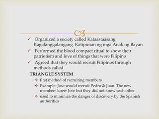 Bonifacio and the katipunan | PPTX