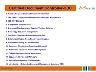 Document Management Training , Consultancy , EDMS Software and Document ...