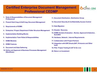 Document Management Training , Consultancy , EDMS Software and Document Control Resourse | PPT