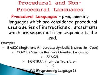 introduction to programming | PPTX | Programming Languages | Computing