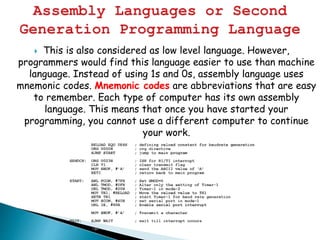 introduction to programming | PPTX | Programming Languages | Computing