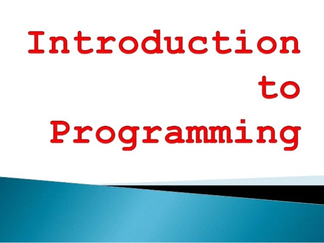 introduction to programming