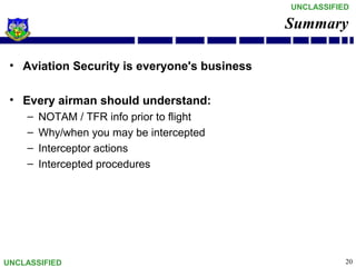 NORAD Intercept Operations, TFRs and You | PPT