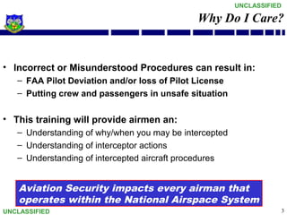 NORAD Intercept Operations, TFRs and You | PPT