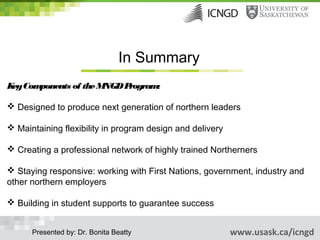 Overview of the Master of Northern Governance and Development (MNGD ...