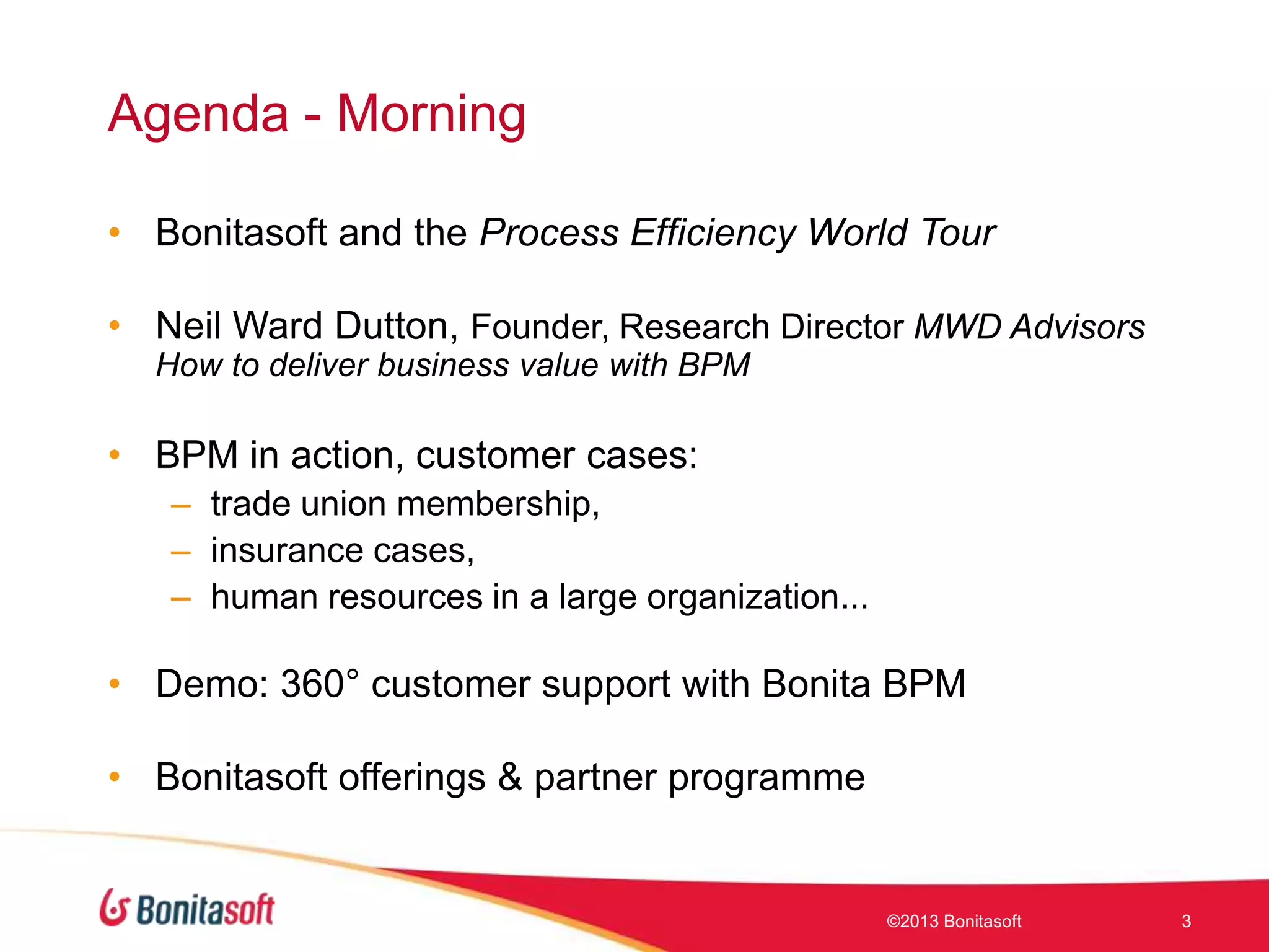 Bonitasoft - Process Efficiency World Tour 2013 - London | PDF