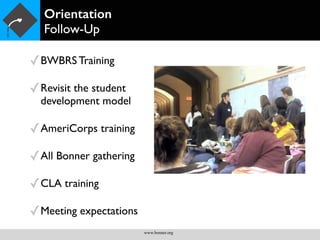Bonner Orientation Planning Guide | PPT