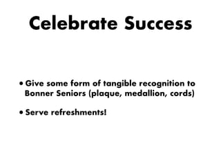 Bonner Senior Presentations of Learning | PDF