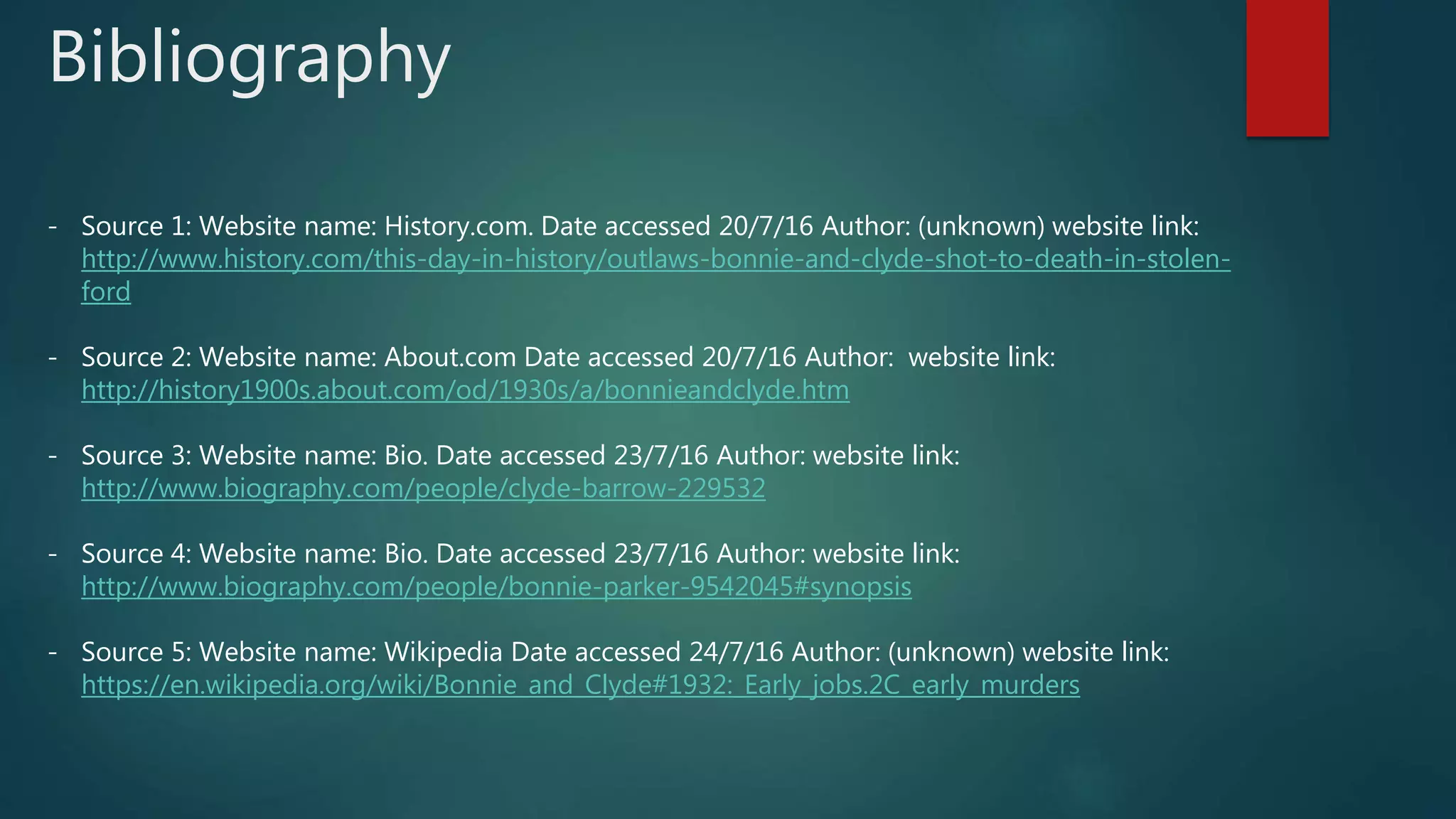 Bonnie & clyde | PPTX