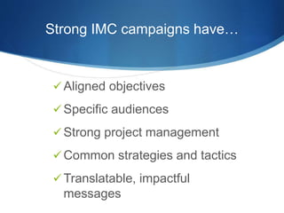 An Overview of Integrated Marketing Communications (IMC) | PPT