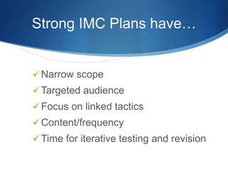 An Overview of Integrated Marketing Communications (IMC) | PPT