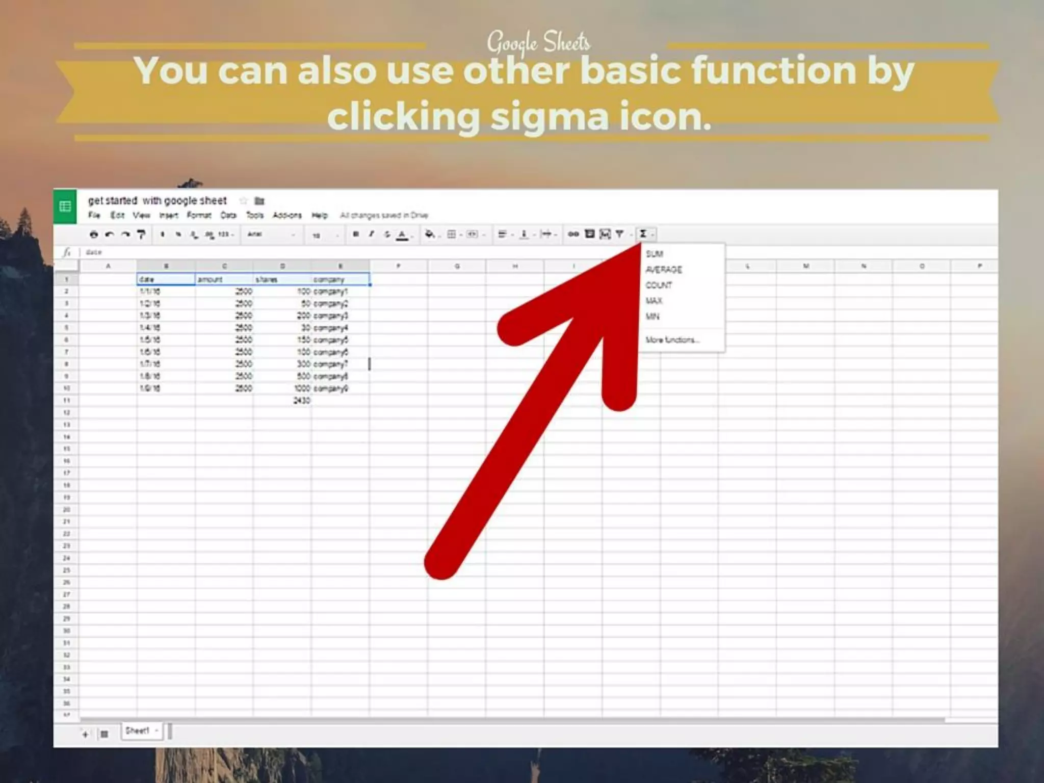 How to use Google Sheets | PPT
