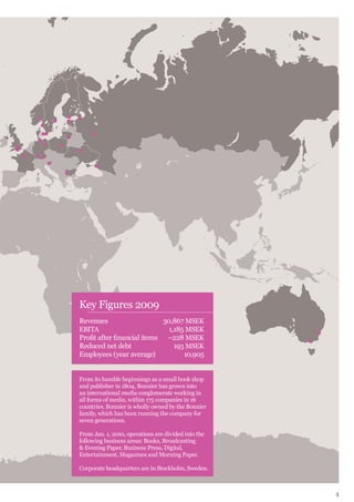 Bonnier Annual Review 2009 | PDF | Publishing Industry | Industries